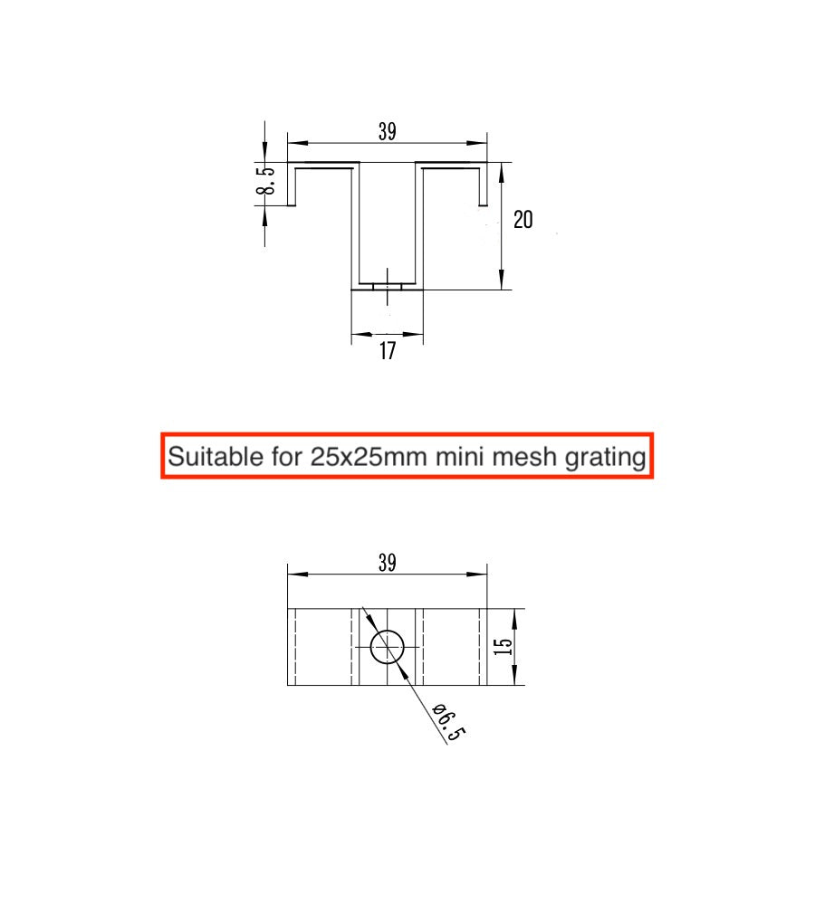 Stainless M Type Fixing clips for FRP grating – ESA GRATING