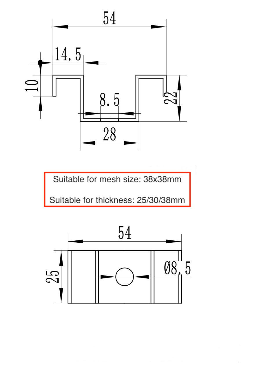 Stainless M Type Fixing clips for FRP grating – ESA GRATING