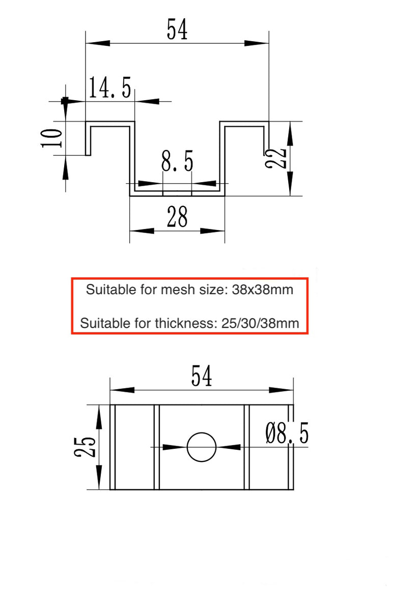 Stainless M Type Fixing clips for FRP grating – ESA GRATING